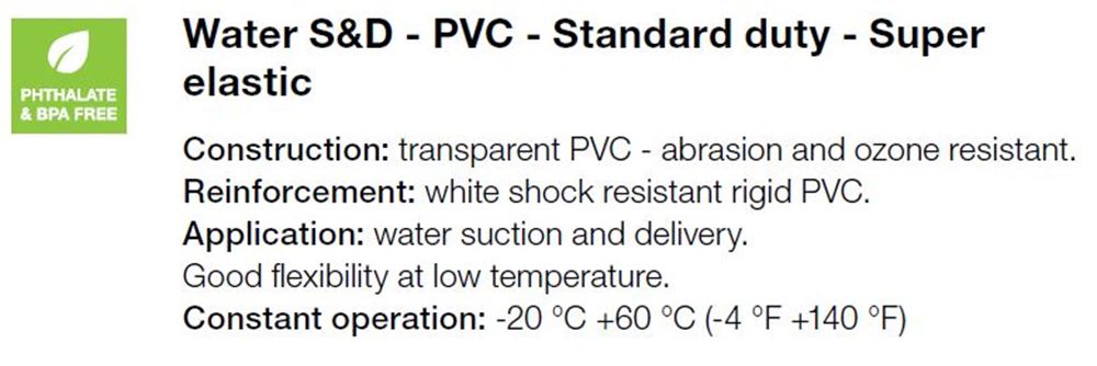 Zuig -en persslang voor water 38 mm, 50m - Water & Vloeistof slangen Zuig -en persslang voor water 38 mm, 50m - Water & Vloeistof slangen