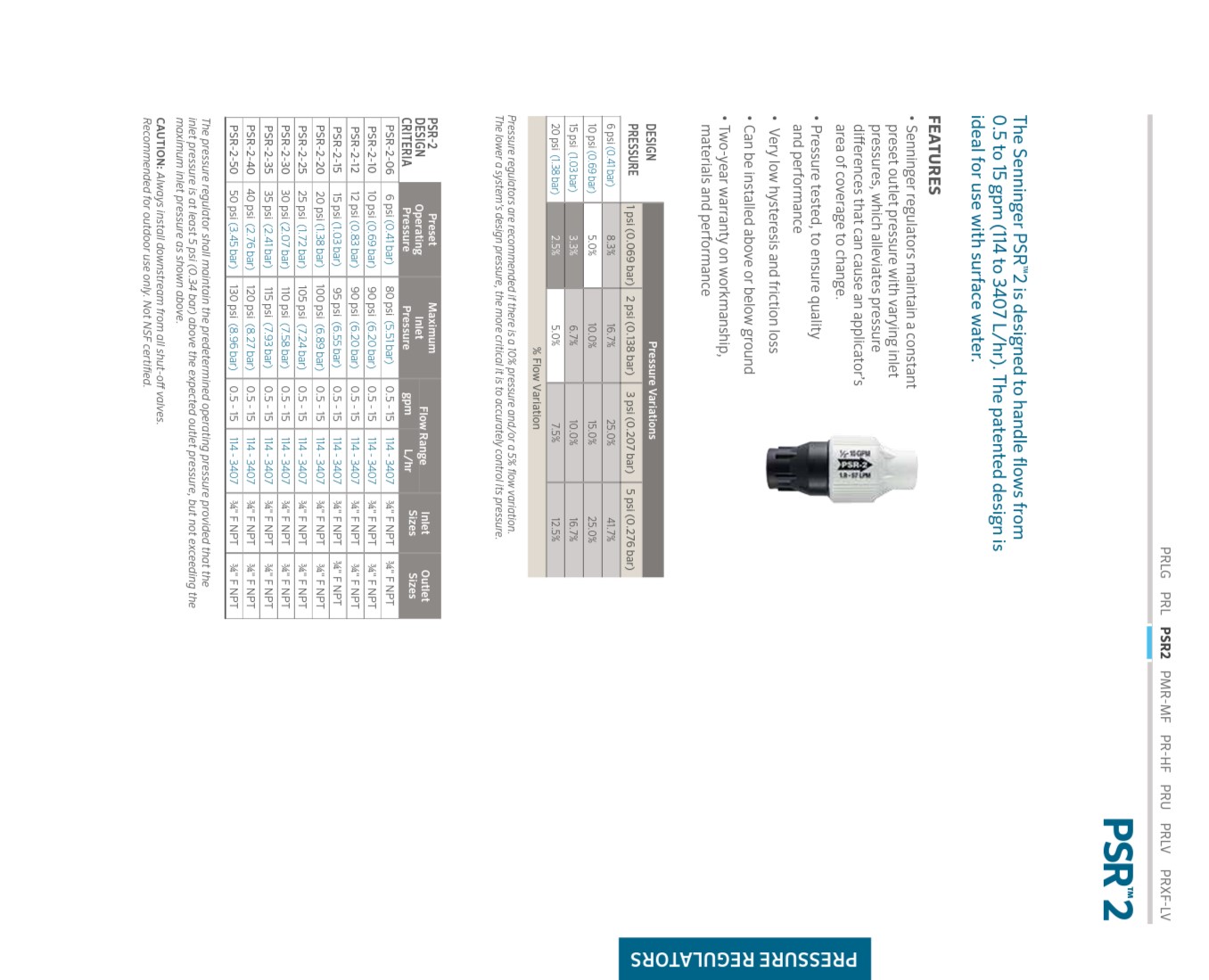 Senninger PSR 2 drukreg.. 3/4" bi - Senninger - Stadex